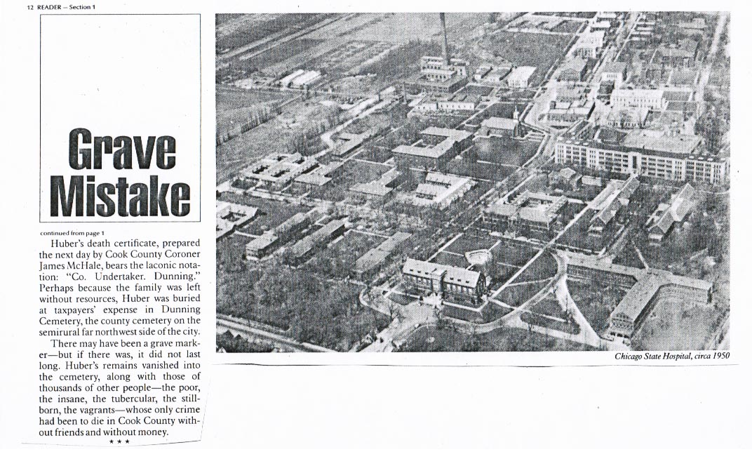 Grave Mistake-the Story of Cook County Cemetery at Dunning – Chicago ...
